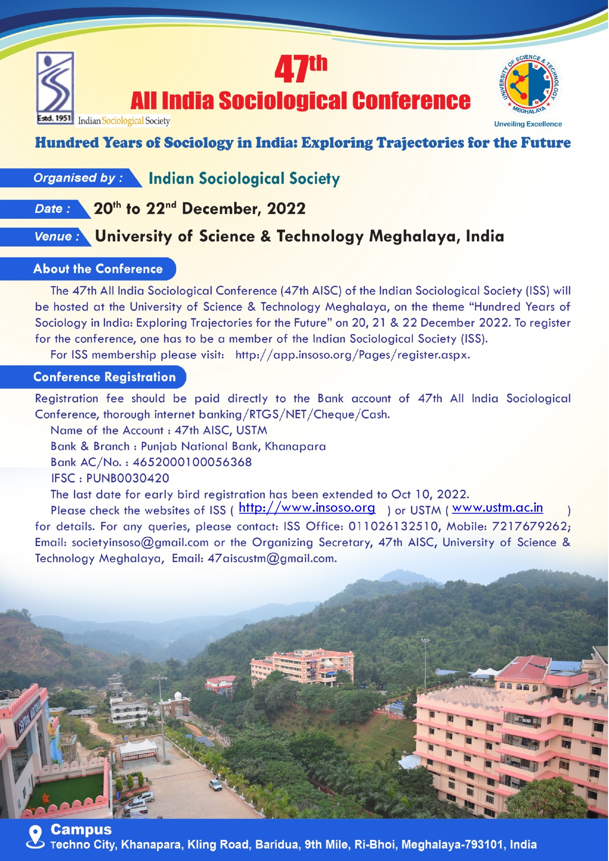 47th All India Sociological Conference on 20th to 22nd December 2022 ...